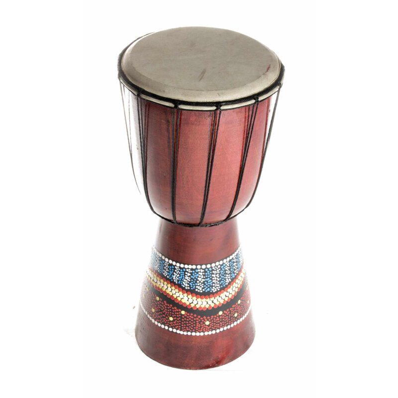 70cm Standart Djembe Trommel Bongo Drum Holz Bunt Bemalt + Kokos Netz ...